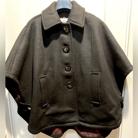 Coach | Jackets & Coats | Coach Wool Black Cape Coat Brand New | Poshmark